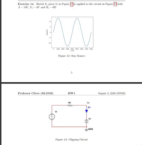 Solved Exercise 14 Sketch V Given V In Figure 12 Is Chegg Com
