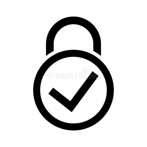 Security Lock And Check Mark Concept Stock Illustration Illustration Of Lock Steel 31938805