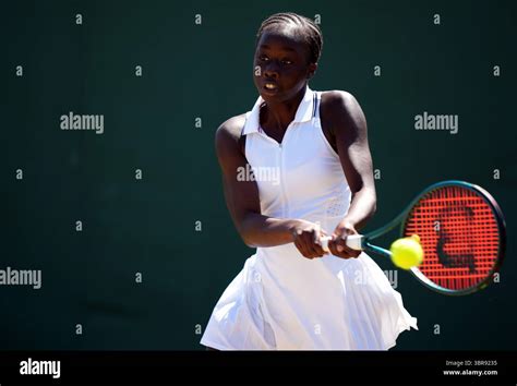 April Sackflame During Her Girls 14 And Under Singles Match Against