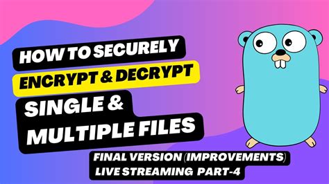 How To Securely Encrypt And Decrypt Sinlge Files And Multiple Files In Golang Part3 Golang Api