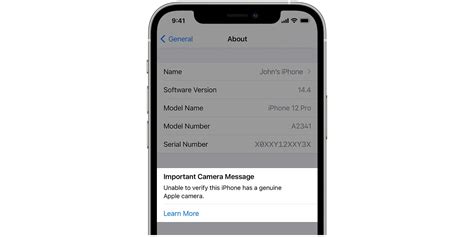 Apple Now Warns You If Your IPhone Doesn T Have A Genuine Camera