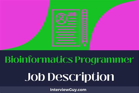 bioinformatics programmer job description [updated for 2025]