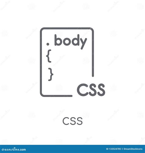 Css Linear Icon Modern Outline Css Logo Concept On White Backgr Stock