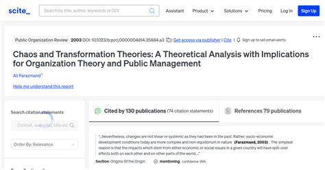 Chaos And Transformation Theories A Theoretical Analysis With Implications For Organization