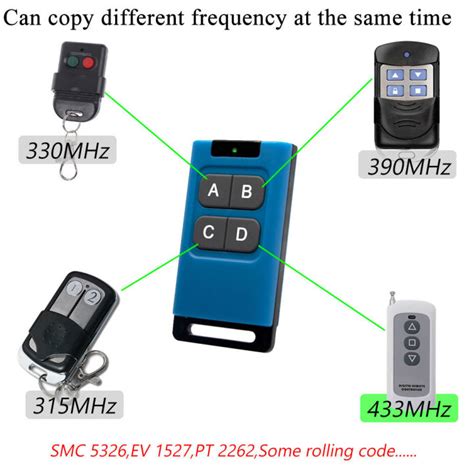Multi Frequency Clone Remote Control MHz MHz MHz MHz Copy Remote Duplicator