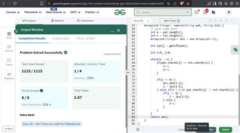 Gfg160 Gfg160 Geekstreak2025 Java Algorithms Kmp Geeksforgeeks