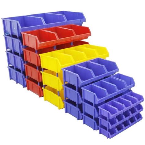 Hpro Stackable Bin Boxes Storage Organizer Supplies Tools Bins And Rack