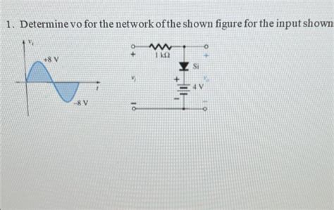 Solved Determine Vo For The Network Ofthe Shown Figure Chegg