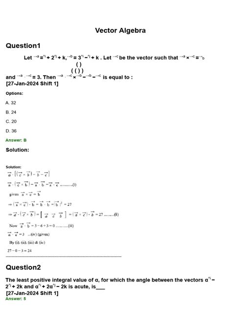 Vector Algebra Pdf Geometry Euclidean Geometry
