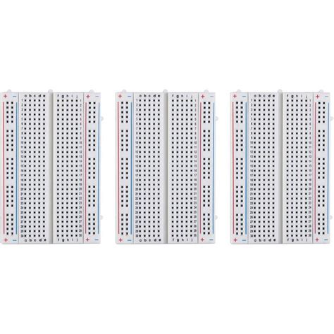 Elegoo 3pcs 400 Points Breadboard Kit Solderless Breadboards Prototype Boards For Arduino Proto