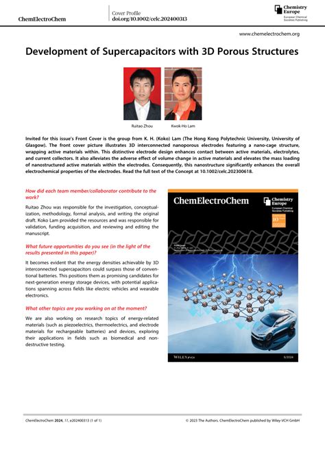 Development Of Supercapacitors With 3d Porous Structures Request Pdf