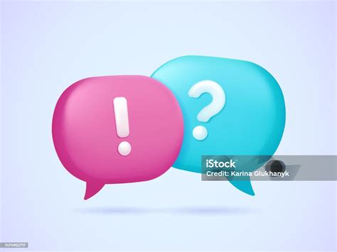 분홍색과 파란색 메시지 거품에 물음표와 느낌표가 있습니다 자주 묻는 질문 Faq 지원 질문 및 답변 개념 웹 사이트 배너 방문 페이지에 대 한 3d 벡터 아이콘 집합입니다