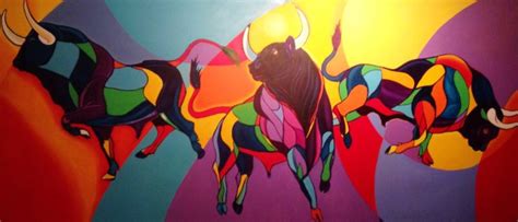 Blas Lopez Art 2022~corrida 4ft H X 8ft W Acryliccanvas The