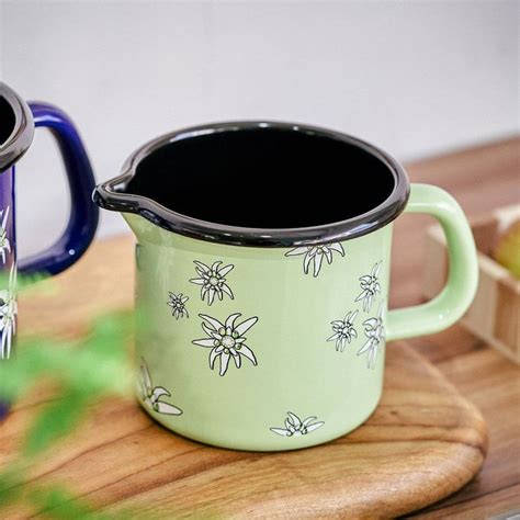 리스 에델바이스 저그 법랑 머그컵 10cm 감도 깊은 취향 셀렉트샵 29cm