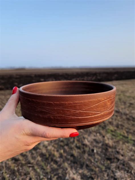 Bol En Terre Cuite Fait à La Main Bol En Terre Cuite Rustique Etsy