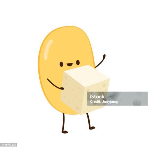 콩 벡터 콩 캐릭터 디자인 흰 두부 벡터입니다 흰색 배경에 격리된 두부 만화 스타일 채식 영양 건강 식품 건강한 생활방식에 대한 스톡 벡터 아트 및 기타 이미지 Istock