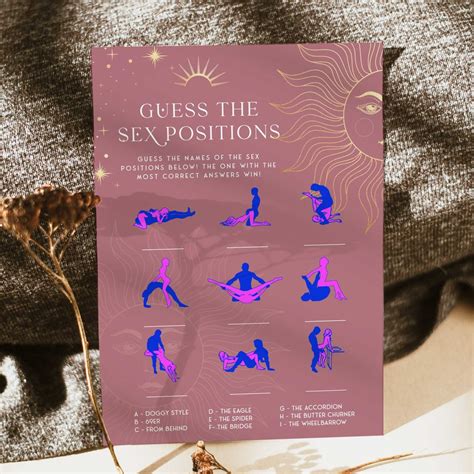 Editable Sex Positions Game Celestial Bachelorette Party