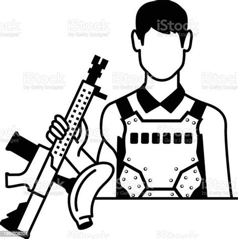 시나리오 페인트볼 장교 개념 미드 플레이어 또는 스나이퍼 벡터 아이콘 디자인 슈팅 스포츠 심볼 익스트림 스포츠 사인 스킷 슈팅