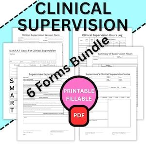 Clinical Supervise Track Lcsw Log Mental Health PDF Printable Fillable Forms Template Therapists