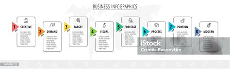 Vector Infographic Square Label Template Design Stock Illustration