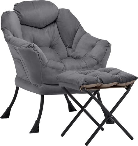Aunekiv Lazy Chair With Ottoman Comfy Accent Lounge Chair