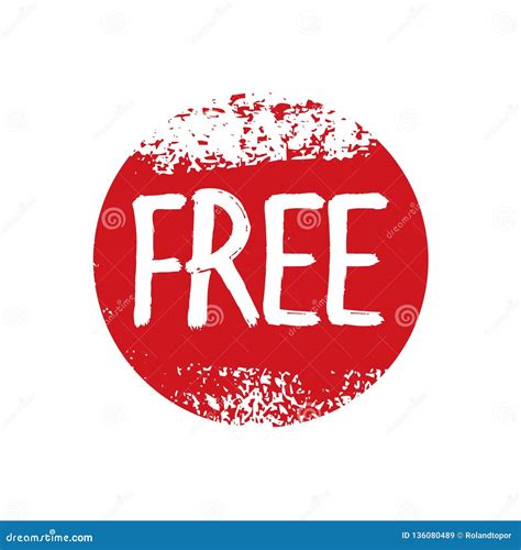 Text Free And Red Grunge Stamp Icon Texture And Vector Background Stock Vector Illustration