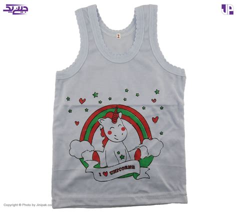 زیرپوش رکابی دخترانه رنگی جلو چاپ