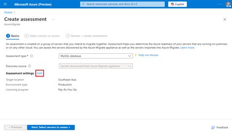 チュートリアル Azure Database For Mysql への移行のための Mysql 評価を作成する プレビュー Azure Migrate Microsoft Learn