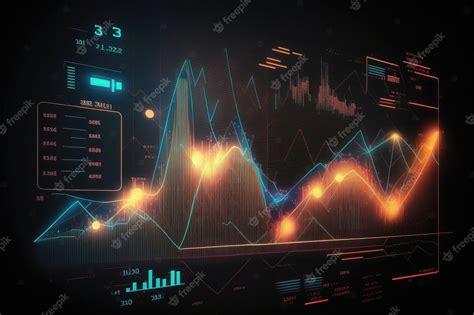 premium photo stock market waveform chart ai generated