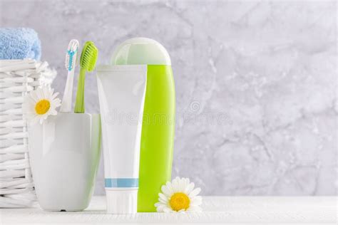 Toothpaste And Toothbrushes Stock Image Image Of Essentials Cleaning