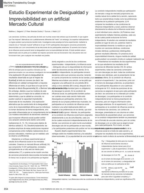 Experimental Study Of Inequality And Unpredictability In An Artificial