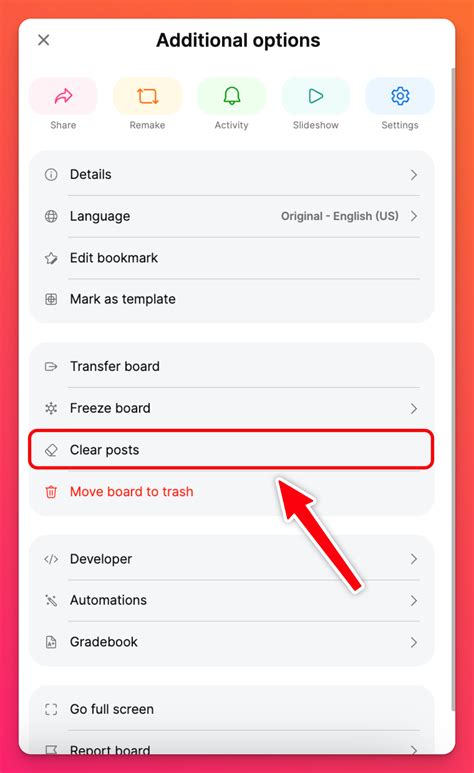 Clear Posts Padlet Knowledge Base And Support