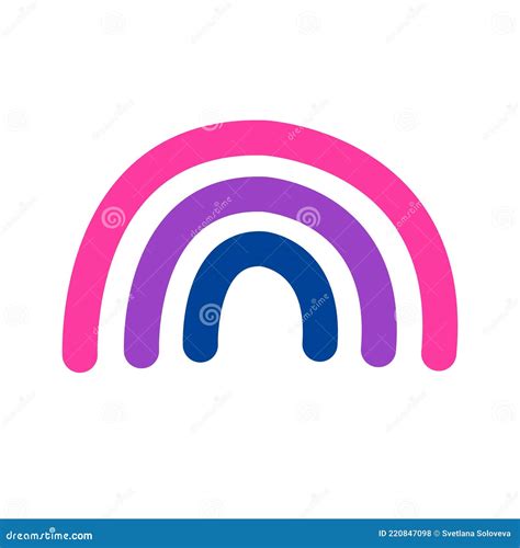 Vector Hand Drawn Lgbt Bi Bisexual Flag Rainbow Stock Vector