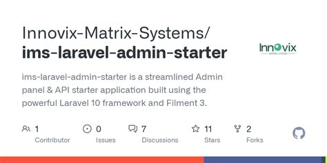 Github Innovix Matrix Systemsims Laravel Admin Starter Ims Laravel Admin Starter Is A