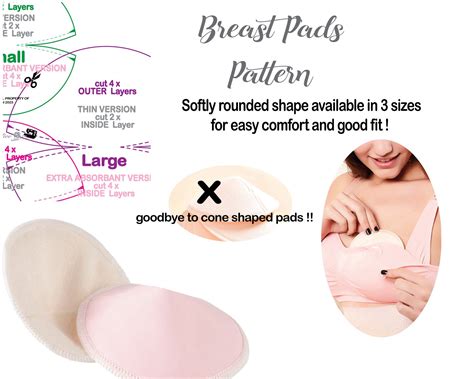 Nursing Pad Pattern Contoured Nursing Pad Breast Pad Reusable