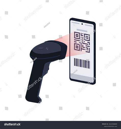 Scanner Recognizing Reading Qr Code On Stock Vector Royalty Free