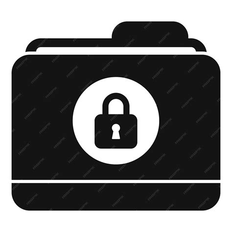 Premium Vector Folder Lock Icon Simple Vector Safe Personal Information Secure