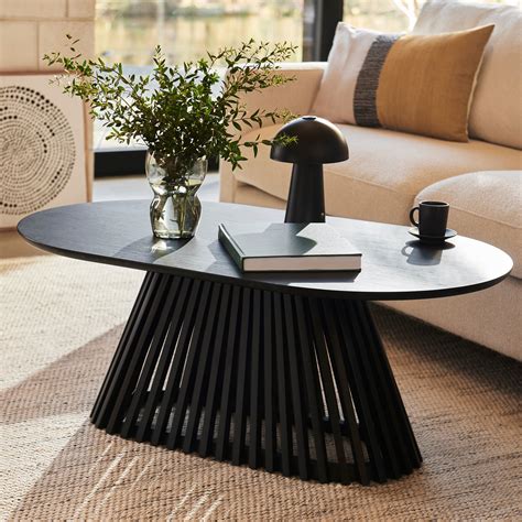 Classicliving Hopley Black Oval Coffee Table Uk