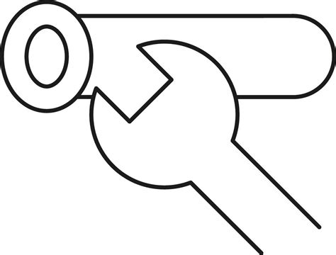Wrench Tightening A Bolt Schematic 68777715 Vector Art At Vecteezy