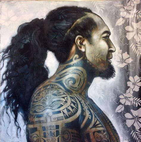 Le Marquesien For Blood And Ink Exhibition Tahiti Marquesantattoos Art Print Collection