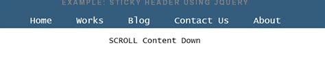 Jquery Sticky Header Tpoint Tech