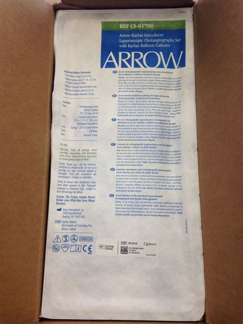 New Arrow Cs 01700 Karlan Introducer Laparoscopic Cholangiography Set Box Of 5 X Cs 01700