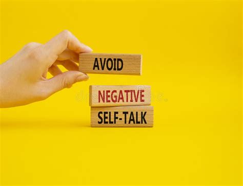 Avoid Negative Self Talk Symbol Concept Words Avoid Negative Self Talk On Wooden Blocks