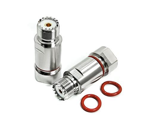 Rf 커넥터 Uhf Pl239 So239 타입 수직 클램프 암잭 Ldf4 Rf 코액셜 케이블 플러그용 China Rf 커넥터 Uhf Pl239 So239 타입 수직