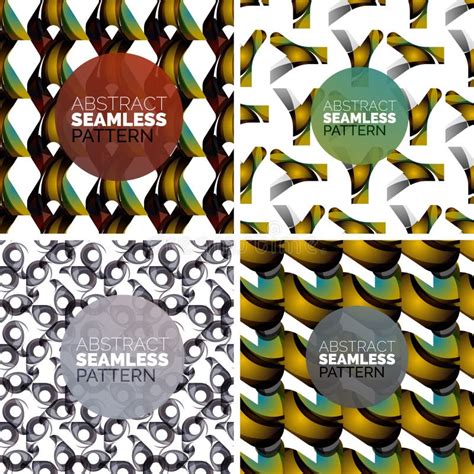 Vector Set Of Colorful Seamless Geometric Patterns Stock Vector Illustration Of Shape Ornate