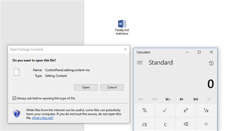 Arbitrary Shell Command Execution Via Settingcontent Ms Detectionfyi