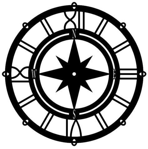 Freevector Laser Cut Compass Wall Free Vector