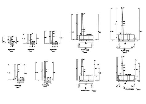 Retaining Wall Connections Cad Construction Details Dwg File