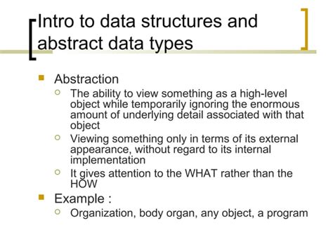 Introduction To Data Abstraction Ppt Programming Languages Computing