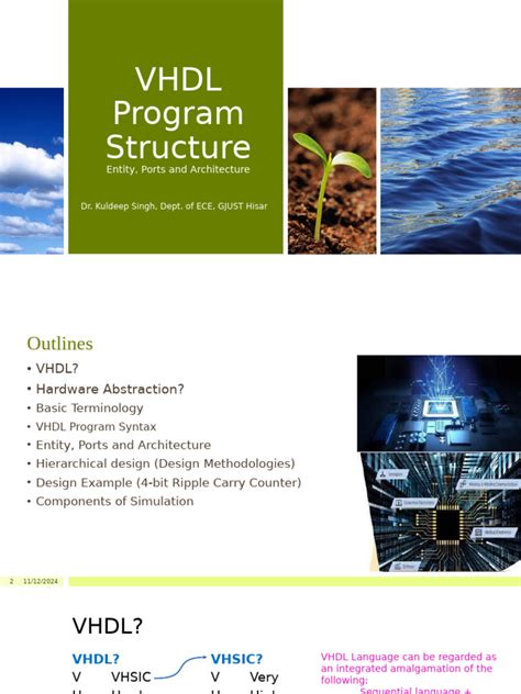 Lect3 Dsd Vhdl Program Structure Pdf Vhdl Computer Programming